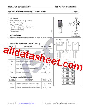 3N90-220F Datasheet(PDF) - Inchange Semiconductor Company Limited