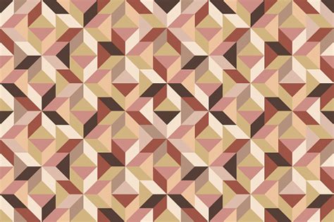 추상적인 기하학적 모자이크 이음새가 없는 패턴 기하학적 모양의 세련된 다색 장식품 0명에 대한 스톡 벡터 아트 및 기타 이미지 0명 3차원 형태 개념 Istock