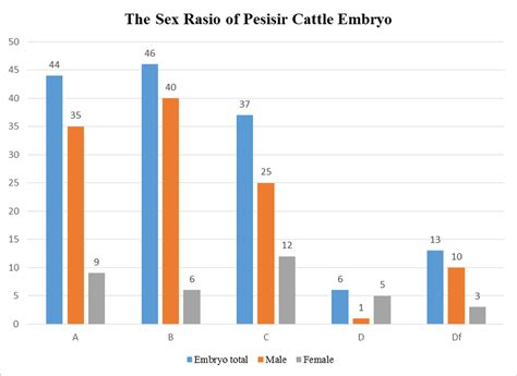 The Diagram Of The Sex Rasio Of Pesisir Cattle Embryo Download