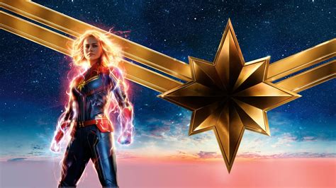 Download Female Superhero Captain Marvel Background
