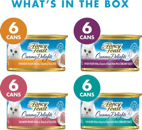 Purina Fancy Feast Wet Cat Food Variety Pack Creamy Delights Poultry