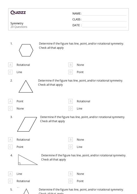 50 Symmetry Worksheets On Quizizz Free And Printable