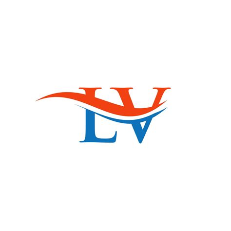 Initial Lv Letter Linked Logo Vector Template Swoosh Letter Lv Logo