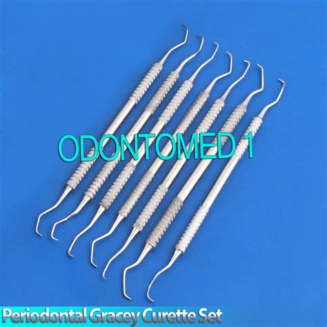 Set Of 7 Dental Gracey Curettes Surgical Clinical Periodontal