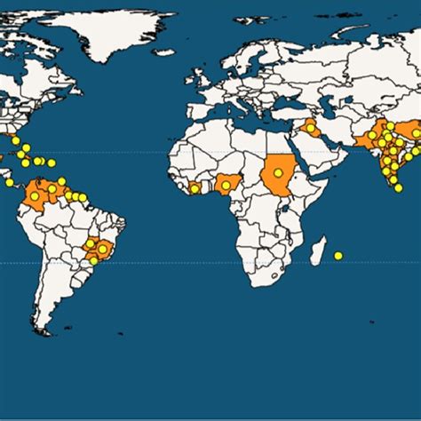 Global Distribution Of Thrips Palmi Eppo Global Database With The