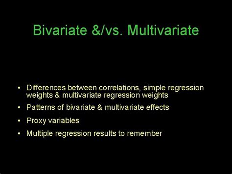 Bivariate Vs Multivariate Differences Between Correlations Simple