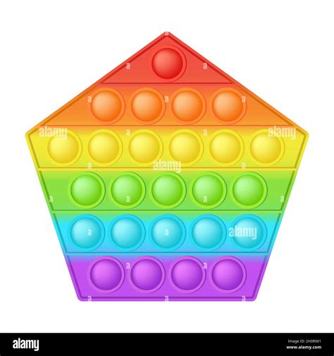 Popit Figure Pentagon As A Fashionable Silicon Toy For Fidgets
