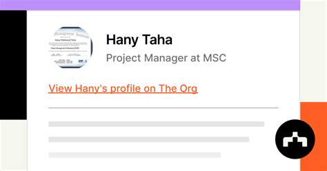 Hany Taha Project Manager At Msc The Org