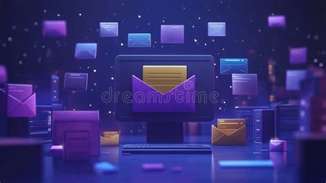 Digital Communication Email Overload And Inbox Management Stock