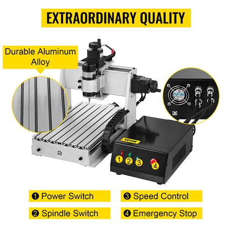 VEVOR Machine à Graver CNC à Axes X x Y x Z cm Kit Graveur Routeur W