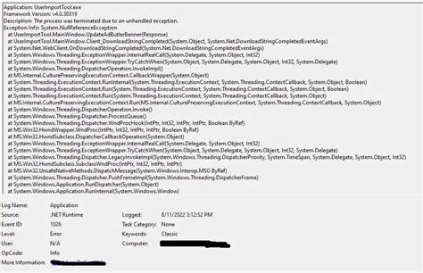 Cannot Launch User Import Tool Error Crashes The App Admin Bundle For Active Directory