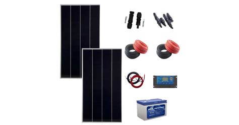 Sistem Off Grid 340w Cu 2 Panouri Fotovoltaice 170w Acumulator 12v 100ah Agm Safetyguard