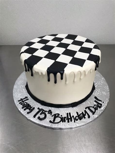Checkered Birthday Cake