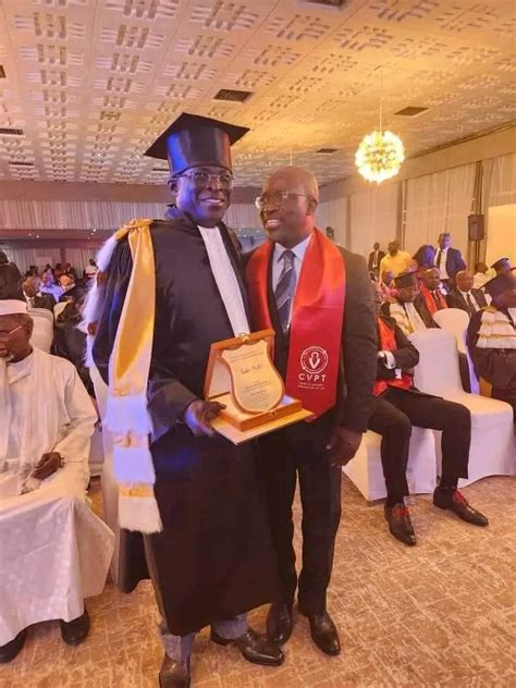 Le Ministre Dr Boukar Michel Honoré Décoré Dun Doctorat Honoris Causa