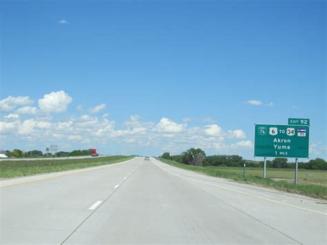Colorado Interstate 76 Eastbound Cross Country Roads