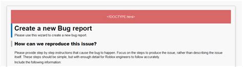 Bug Report Form Completely Broken Forum Bugs Developer Forum Roblox