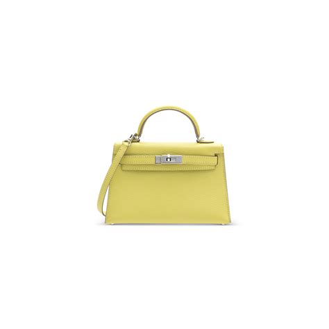 A Lime ChÈvre Leather Mini Kelly 20 Ii With Palladium Hardware HermÈs