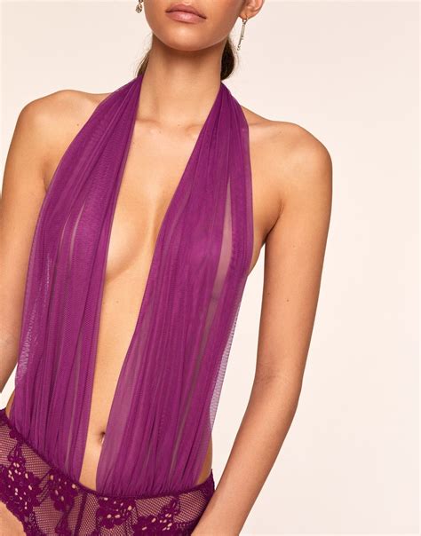 Delila Dark Purple Bodysuit Adore Me