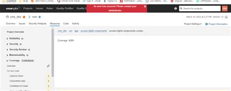 Im Getting The Error An Error Has Occurred Please Contact Your Administrator Sonarqube