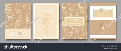 Set Cover Designs Notebook Notepad Poster Stock Vector Royalty Free