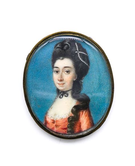 william singleton british d 1793 portrait miniature of a lady in a