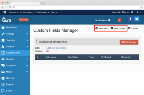 Joomla Lms Extension Guru 5118 Custom Fields Explained Ijoomla Blog