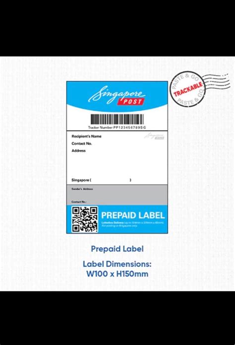 Singpost Tracked Prepaid Label Lifestyle Services Others On Carousell