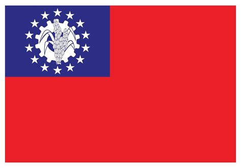 National Flag Of Myanmar Burma Flat Color Icon 16592176 Vector Art