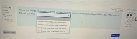 Solved 13 Note We Would Like To Implement A Three Variable