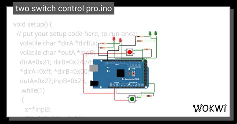 Two Switch Control Pro Ino Wokwi ESP32 STM32 Arduino Simulator