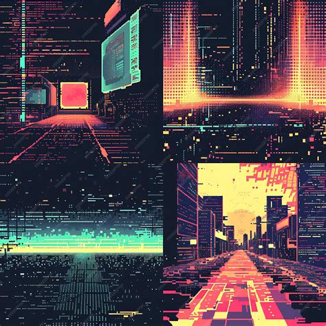 Premium Photo Design Of Encrypted Encrypted Retro Signs With 8 Bit