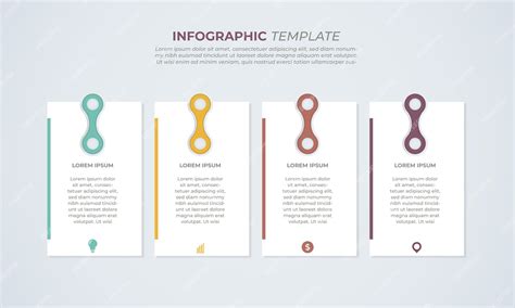 Premium Vector Infographic Design With 4 Steps For Data Visualization