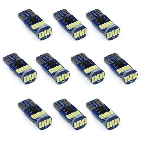 ZESTAW 10x ŻARÓWKA LED W5W 15 SMD 4014 CANBUS STABILIZATOR