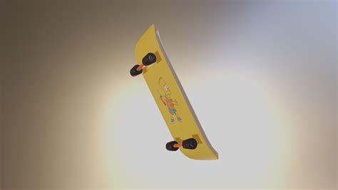 Bart Simpson Skateboard Model Turbosquid 2146730