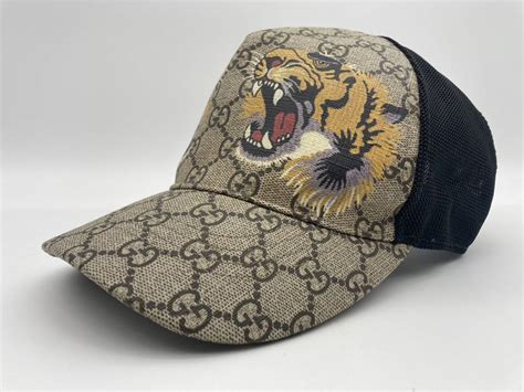 Gucci キャップ 426887 4hb13 Xlサイズ ベージュ メンズ 虎 Ggスプリームその他｜売買されたオークション情報