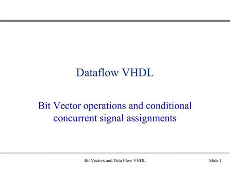 PPT Dataflow VHDL PowerPoint Presentation Free Download ID 228909