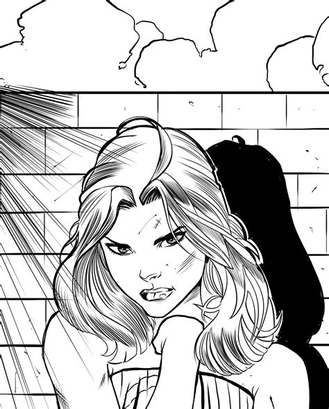 Supergirl Pin Up 1 Ink Closed By Rafaelchrestani On Deviantart