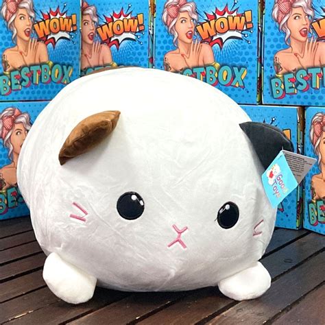 Мягкая игрушка Большой кот подушка 55 см, кот валик пятнистый, японский ...
