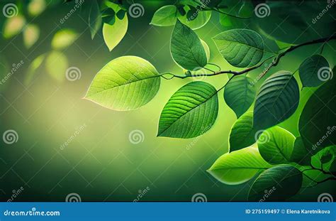 Natural Green Leaves Plants Spring Background Environment Ecology