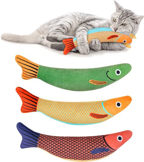 Wonowpa Catnip Toy 3pcs Cat Chew Toys Bite Resistant Catnip Toys With