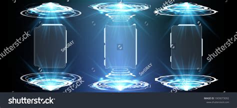 Futuristic Circle Vector Hud Gui Ui Stock Vector Royalty Free 1909073092 Shutterstock