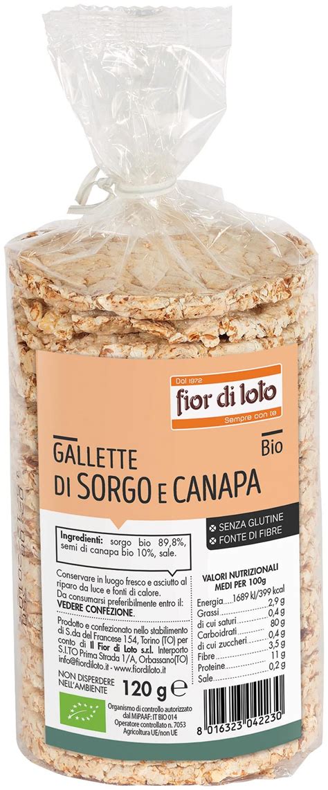 Gallette Di Sorgo Con Canapa FIOR DI LOTO Agricoltura Biologica