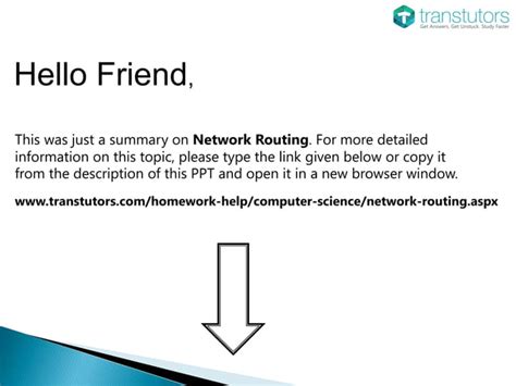 Network Routing Computer Science Ppt