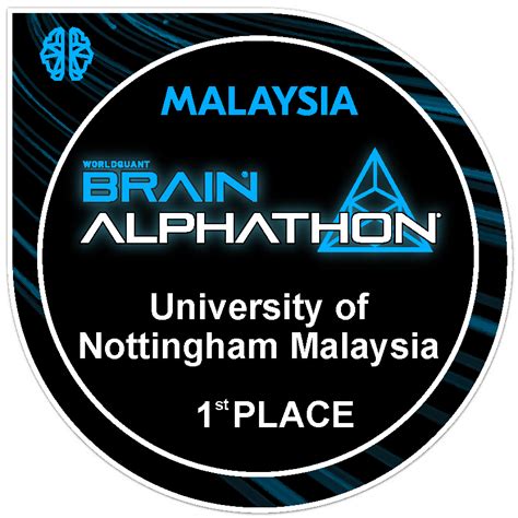 Malaysia 2023 WorldQuant BRAIN Alphathon University Of Nottingham MY
