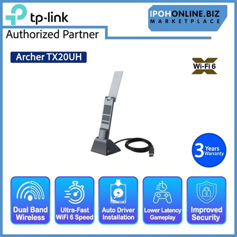Tp Link Archer Tx20uh Ax1800 High Gain Wifi 6 Usb 3 0 Adapter With Auto