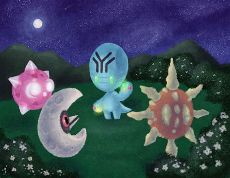 Minior Lunatone Solrock Minior Minior And 1 More Pokemon Drawn
