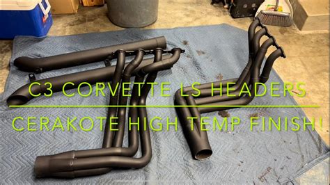 ls headers for c3 corvette cerakote finish they dun sidepipes lsheaders youtube