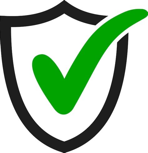 Premium Vector Tick Icon Approved Protection And Privacy Check Mark