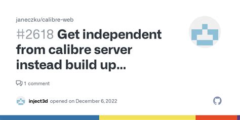Get Independent From Calibre Server Instead Build Up Metadata In Own Database · Issue 2618