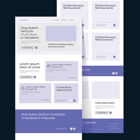 Comprehensive Web And Email Template Design One Page Flat Design And